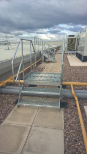 Standard 2 step Step-Over End View » Flexi Support Systems