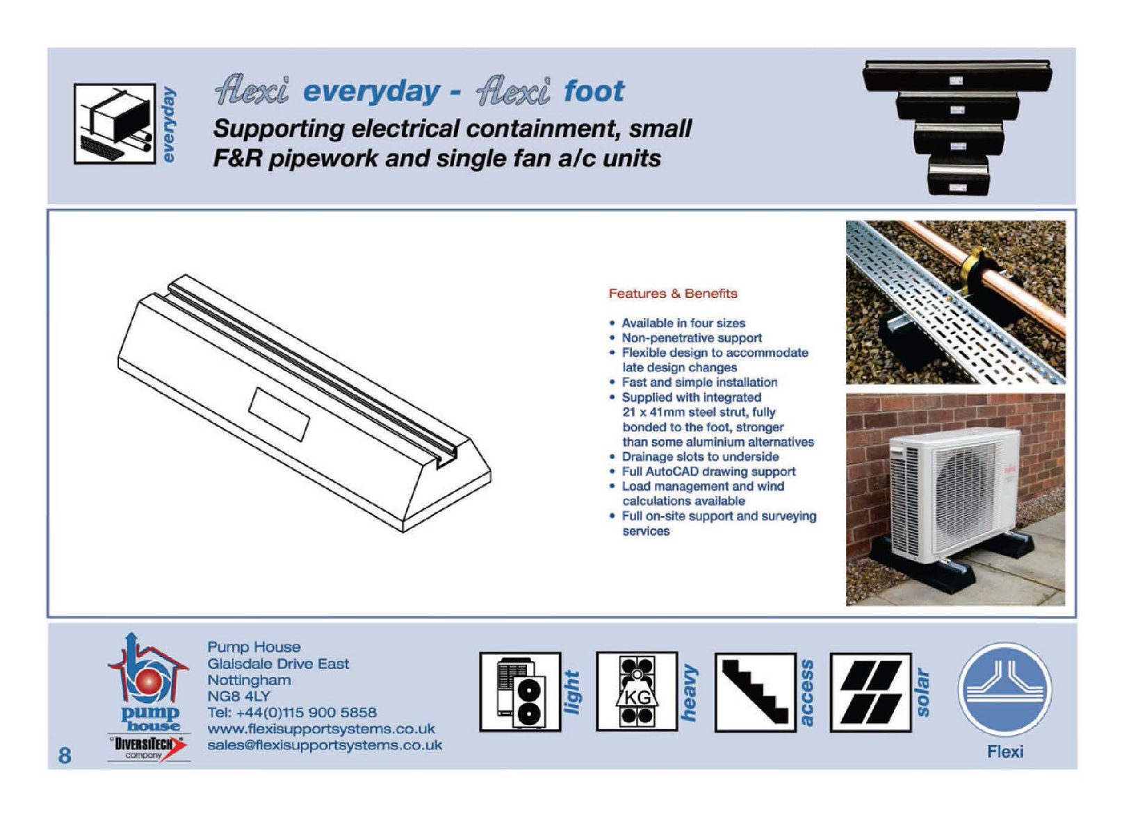 Flexi Foot With Strut » Flexi Support Systems