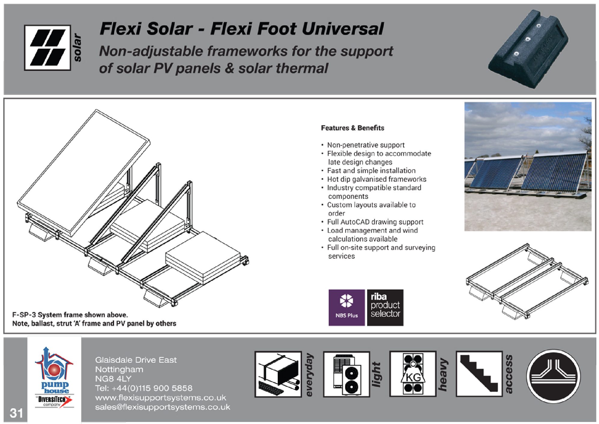 13. Flexi Solar - Flexi Foot Universal » Flexi Support Systems